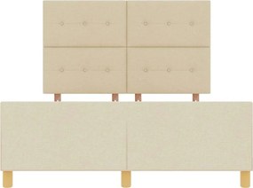Rám postele s čelo Krémová 160 x 200 cm textil 3344744