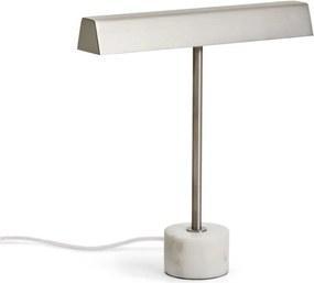 Kovová stolní lampa ve stříbrné barvě (výška 32,5 cm) Lynor – Kave Home