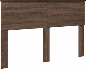 Rám postele s čelo Hnědý dub 150 x 200 cm Kompozitní dřevo 3408843