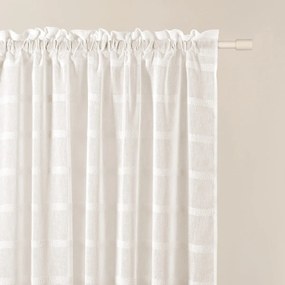 Měkká krémová záclona Maura se zavěšením na pásku 300 x 250 cm