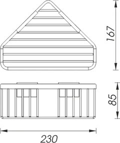 Nimco Drátěná police KIBO černá -
