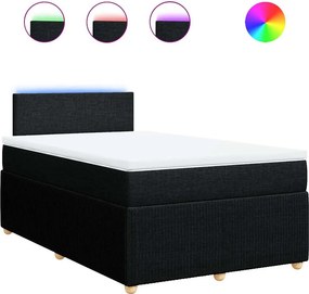 Box spring postel s matrací černá 120x200 cm textil 3289718