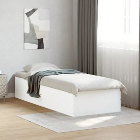 Rám postele bílý 90 x 190 cm kompozitní dřevo 3281063