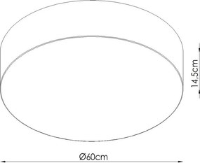 Bílé papírové stropní svítidlo ø 60 cm TOP – Thoro