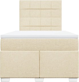 Box spring postel s matrací krémová 120x200 cm textil 3290460