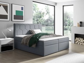 Eka Kontinentální čalouněná postel MEDOX - Trinity (180x200 cm) Barva látky Trinity: Černá (Trinity 2316)