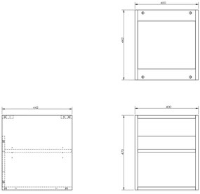 Mexen Rivel, koupelnová skříňka 120 cm s pravým umyvadlem Vela, 2S, 1D, drážkovaná, grafitová/bílá matná, 91A23-12047-3-BBFFF66-W23P01