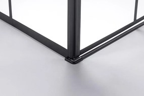 BPS-koupelny Čtvercový sprchový kout HYD-SK13B 90x90 černá/transparent - bez vaničky