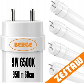 4x LED trubice 9W 950lm 60cm 6500K G13 T8 - studená bílá
