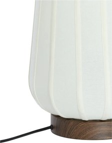 Bílá kovová stolní lampa s textilním stínidlem (výška 29 cm) Bibia – Light &amp; Living