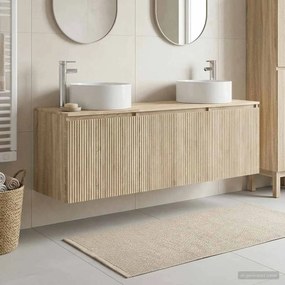 Sada koupelnových skříněk 3 ks Dub sonoma 49,5 x 44,5 x 65,5 cm 3405729