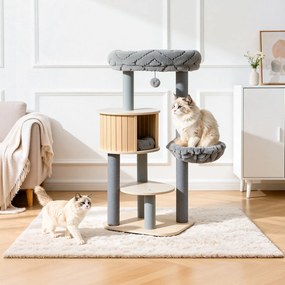 Škrabadlo pro kočky fudajo – 122 cm, šedá (66000)