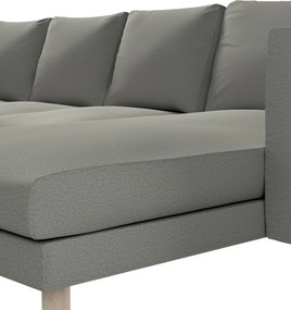 Potah na pohovku IKEA Norsborg 4-místná se šezlongem barva šedá látka pletený vzor