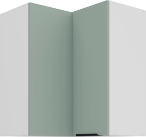 ARIA sb | horní kuchyňská skříňka 60x60 GN-72 2F (90°) rohová s policemi | 60x60 cm | bílá/aquamarine