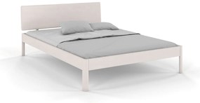 Dřevěná buková postel Visby AMMER / 200x200 cm, bílá barva