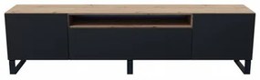 Televizní stolek RTV Leo Dub artisan-černá 200 cm
