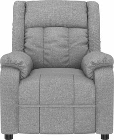 Elektrické polohovací křeslo světle šedé textil 3143567