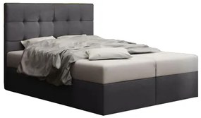 Manželská postel Boxspring 140 cm Duel 2 Comfort (tmavě šedá) (s matrací a úložným prostorem). 1055832