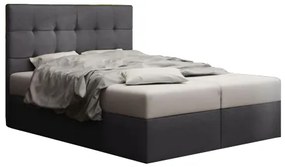 Manželská postel Boxspring 160 cm Duel 2 (tmavě šedá) (s matrací a úložným prostorem). 1046456