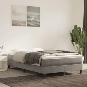 Box spring postel s matrací světle šedá 120x190 cm samet 3269677
