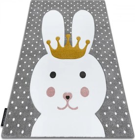 Detský kusový koberec Petit Bunny grey, 180x270, šedá, detská izba, Dywany Łuszczów