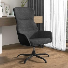 Relaxační křeslo tmavě šedé textil 341092