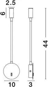 Nástěnné LED svítidlo NOVA LUCE JACO 3W 3000K 8140322