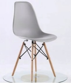 Jídelní židle BASIC světle šedé 4 ks - skandinávský styl