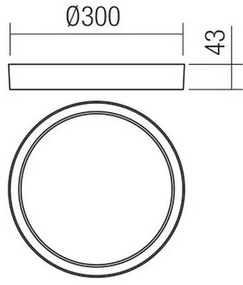 Redo 90156 - LED Venkovní stropní svítidlo PONZA LED/18W/230V pr. 30 cm IP65