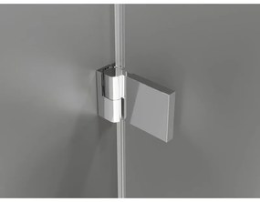 Mexen Lunar-B Duo, výklopný sprchový kout 85 x 85 cm, 8mm čiré sklo, chromový profil, 832-085L-085P-01-00