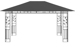 vidaXL Marketos Altán s moskytiérou 4 x 3 x 2,73 m antracitový 180 g/m²