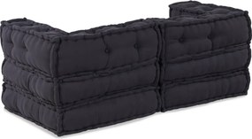 Modulová pohovka 2 ks Textil Antracitová 140 x 70 x 56 cm 3315066