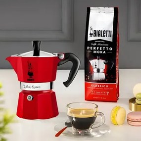 Bialetti MOKA Express červená / Moka konvička / 3 šálky / 150 ml