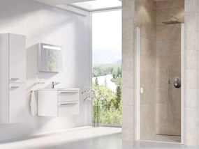 Ravak Chrome - Sprchové dveře CSD1-80, 80x195 cm, matná bílá/čiré sklo 0QV40E00Z1