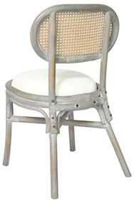 Jídelní židle 2 ks šedé plátno - Default Title