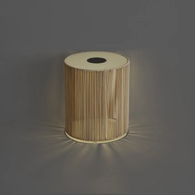 Moderní venkovní stolní lampa béžová vč. LED dobíjecí a solární IP54 - Rope