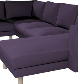 Potah na pohovku IKEA Norsborg rohová, 5-místná se šezlongem barva fialová látka pletený vzor