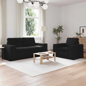 Set pohovek 2 ks Černá textil 3407546
