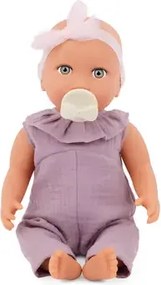 LULLABABY Panenka 35 cm v overalu s čelenkou Lila / od 2 let