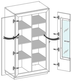 Obývací stěna KEKS + LED osvětlení | 4 díly | 308 cm | artisan/kašmír/dřevo dub