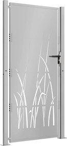 Zahradní branka 100 x 175 cm z corten oceli, design s trávou 153176