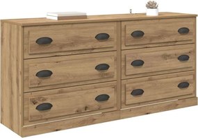 Konzole 2 ks Artisanový dub 70 x 35,5 x 67,5 cm 3402654