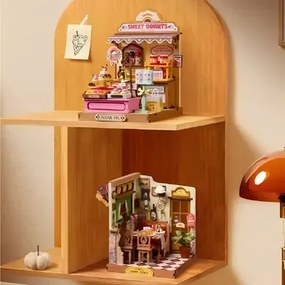 RoboTime 3D dřevěná skládačka Bistro na Champs-Élysées / Miniatura dom