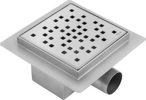 Rea Dots, nerezový odtokový žlab 120x120 mm, ocelová, REA-G6202