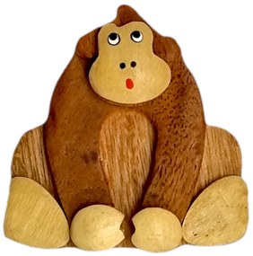 2Kids Toys Dřevěná magnetka velká Opice hnědá