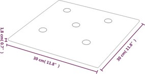 vidaXL Nástěnné panely 12 ks 30 x 30 cm umělá kůže 1,08 m² [343974] Barva: Černá