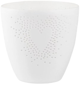 räder Porcelánový svícen Heart Large, bílá barva, porcelán