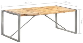 vidaXL Jídelní stůl 200 x 100 x 75 cm masivní hrubé mangovníkové dřevo