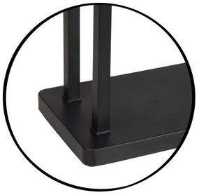 Erga Roki, dvouramenný věšák na ručníky 30,5x20,5x80,5 cm, černá matná, ERG-YKA-P.ROKI-BLK