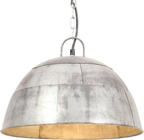 Industriální vintage závěsné svítidlo 25 W stříbrné 41 cm E27 320541